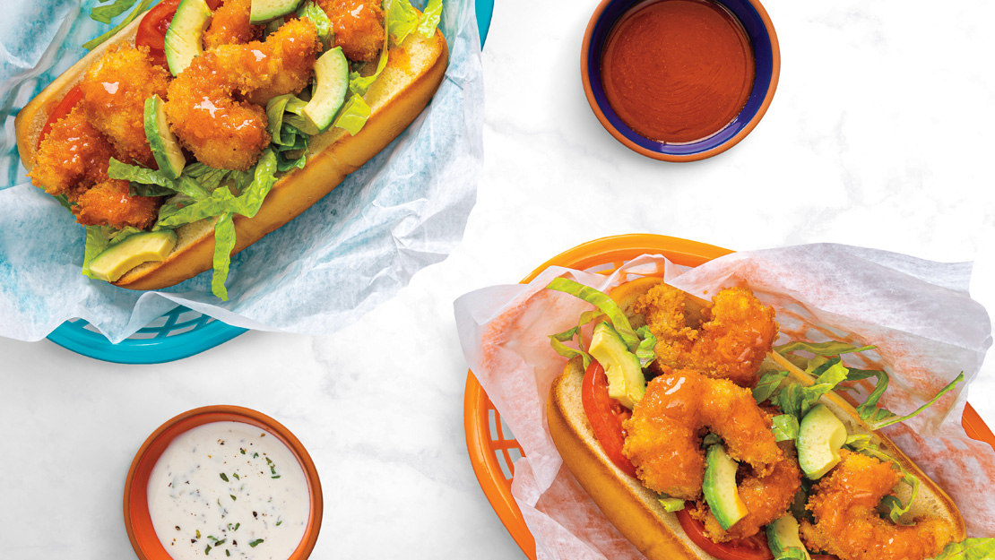 Air Fryer Buffalo Shrimp Po’ Boys - Recipe from Price Chopper