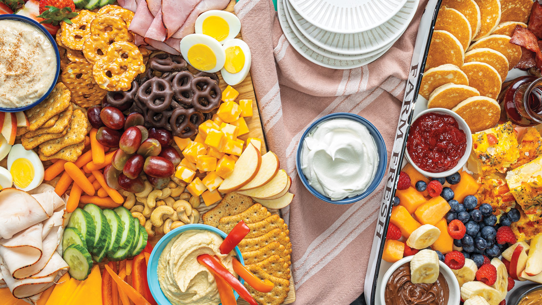 Breakfast-Style Snack Board - Recipe from Price Chopper