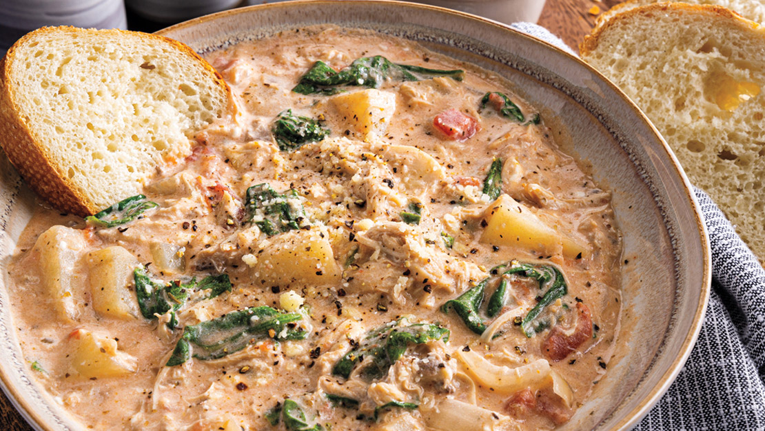 Slow Cooker Tuscan Chicken & Potato Soup - Recipe from Price Chopper
