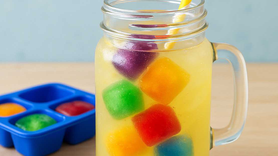 Rainbow Ice Cube Lemonade - Recipe from Price Chopper